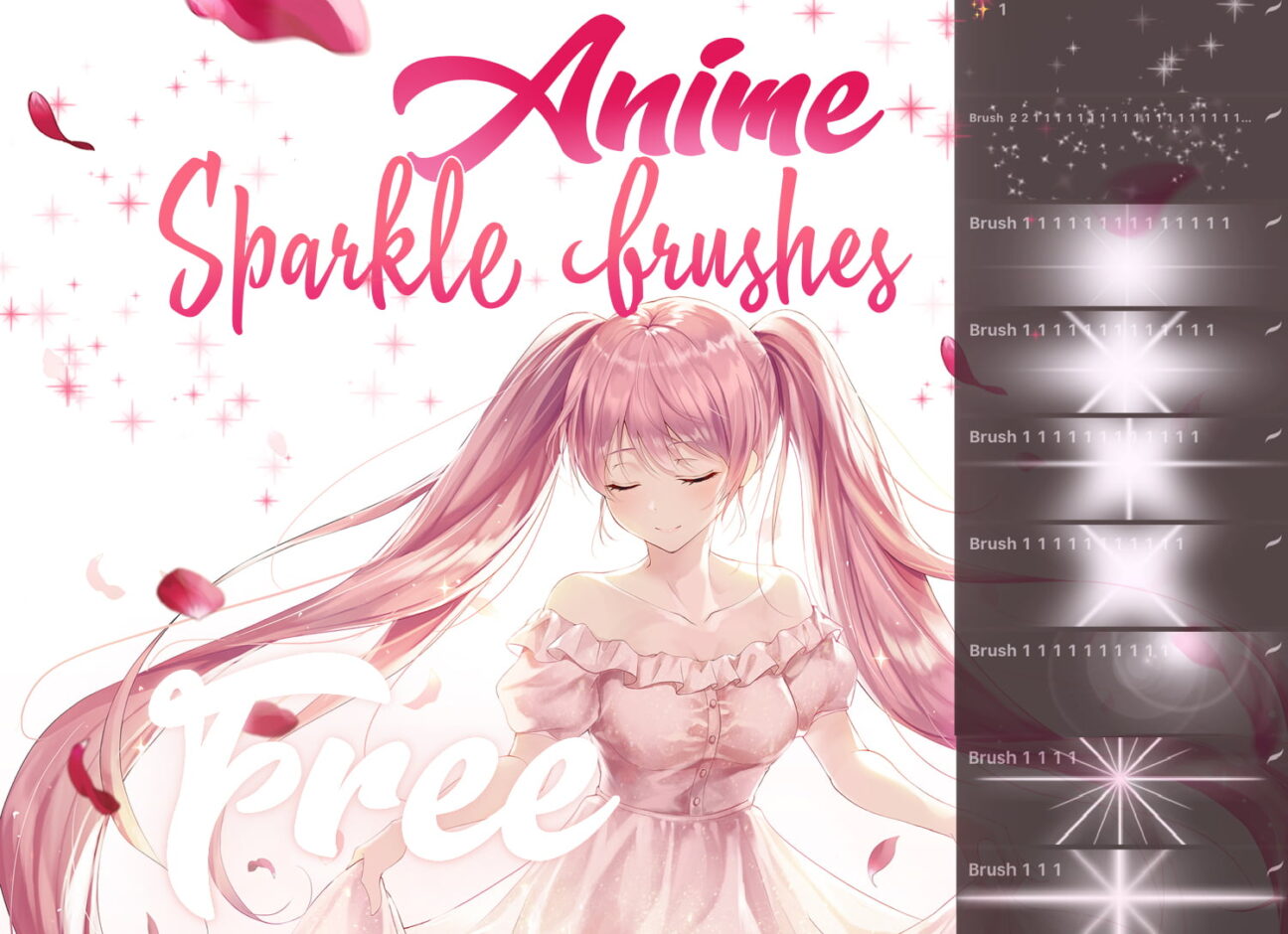 Anime Sparkle Procreate Brushes - GraphicsBunker