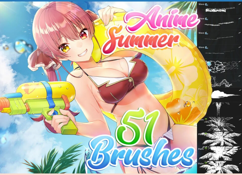 Summer Procreate Brushes - GraphicsBunker