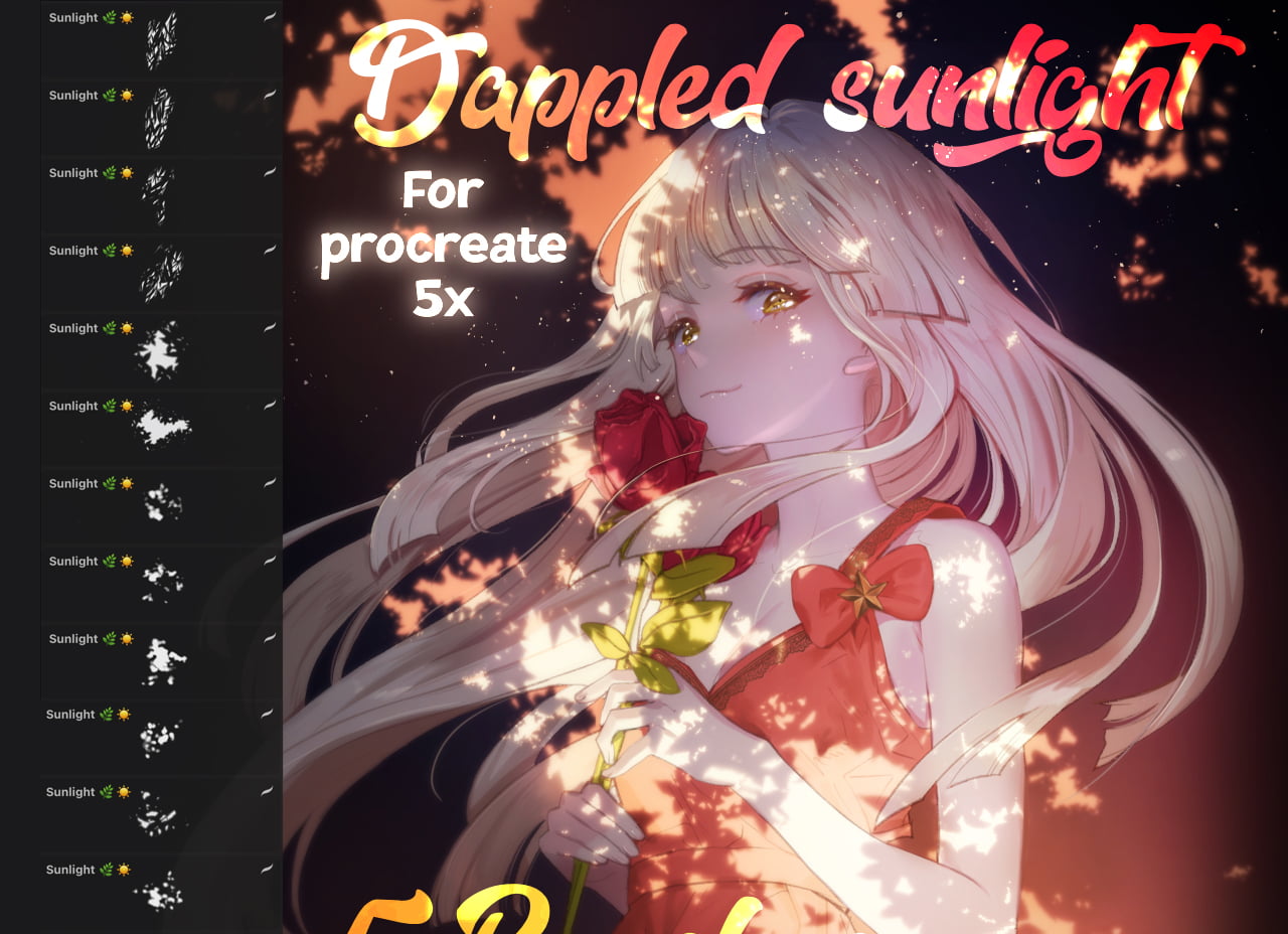 Dappled Sunlight Procreate Brushes - GraphicsBunker