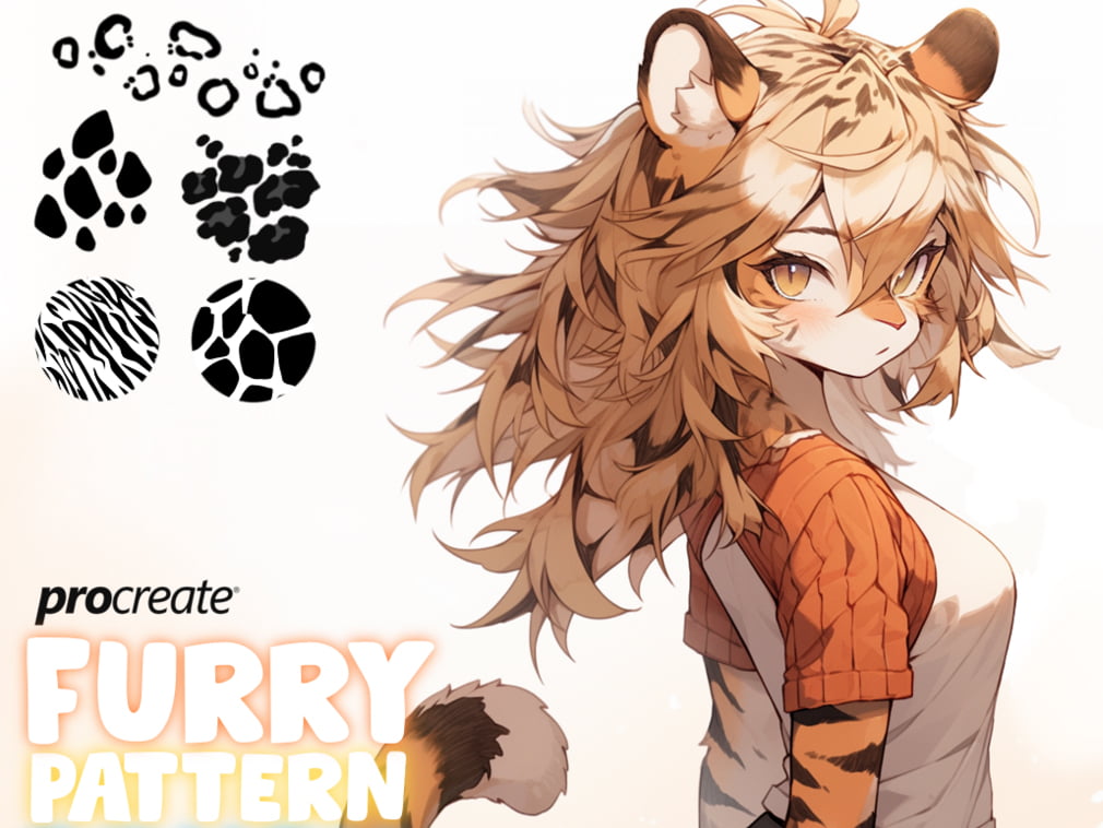 Furry Pattern Procreate Brushes Graphicsbunker