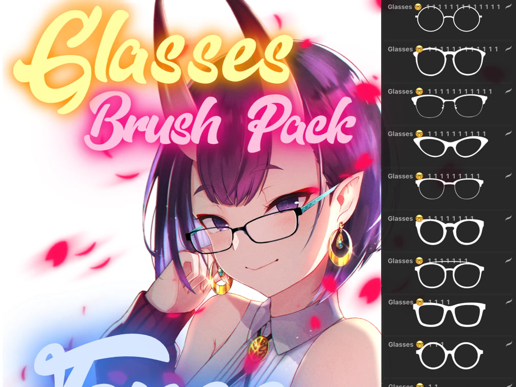 Glasses Procreate Brushes - GraphicsBunker