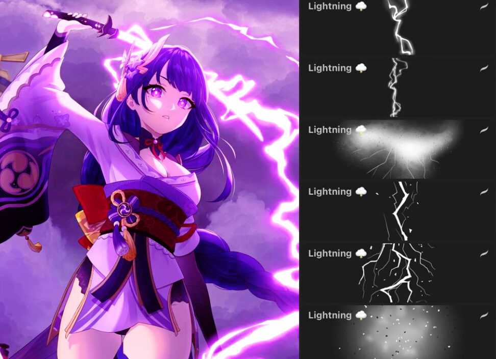 Storm Procreate Brushes - GraphicsBunker