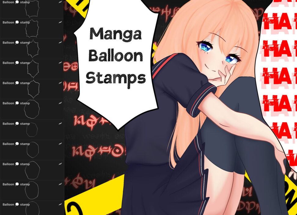 Manga Balloon Procreate Brushes - GraphicsBunker