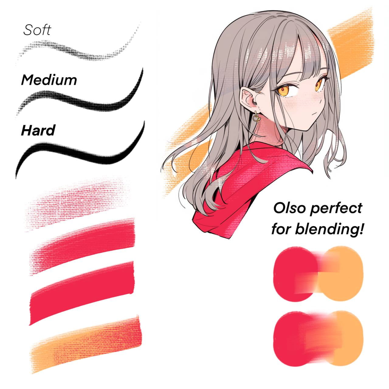 Manga Watercolor Procreate Brushes - GraphicsBunker