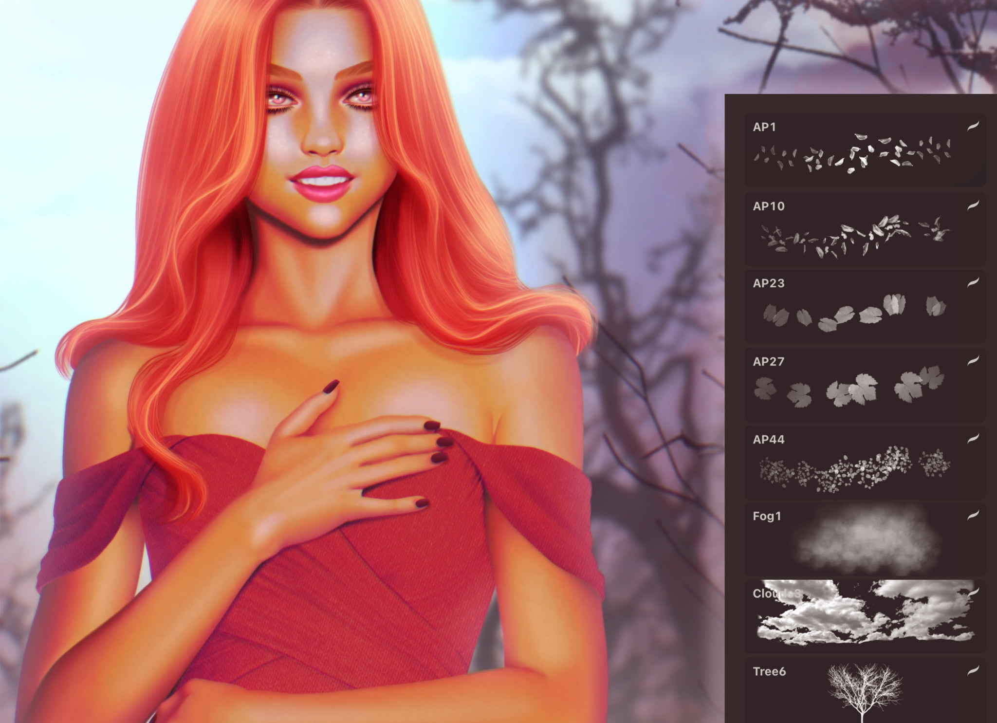 Autumn Leaves Procreate Brushes - GraphicsBunker