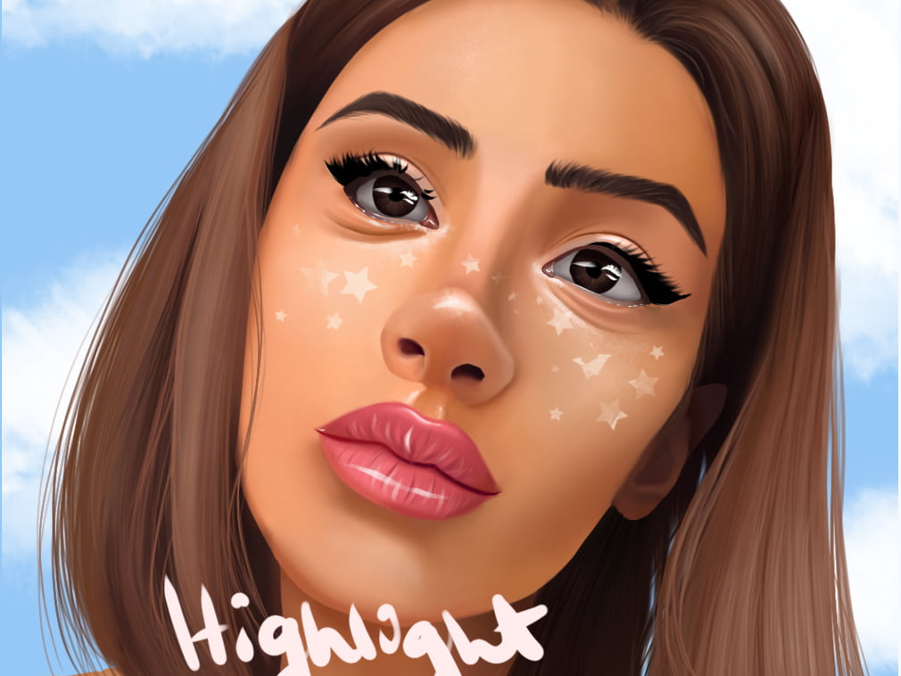 Highlight Procreate Brush - GraphicsBunker