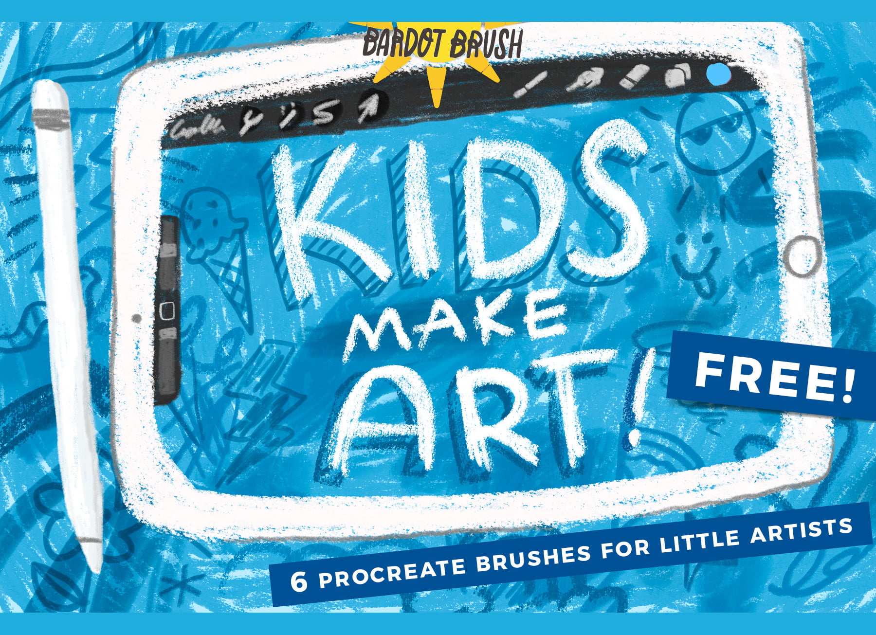 Kids Procreate Brushes - GraphicsBunker