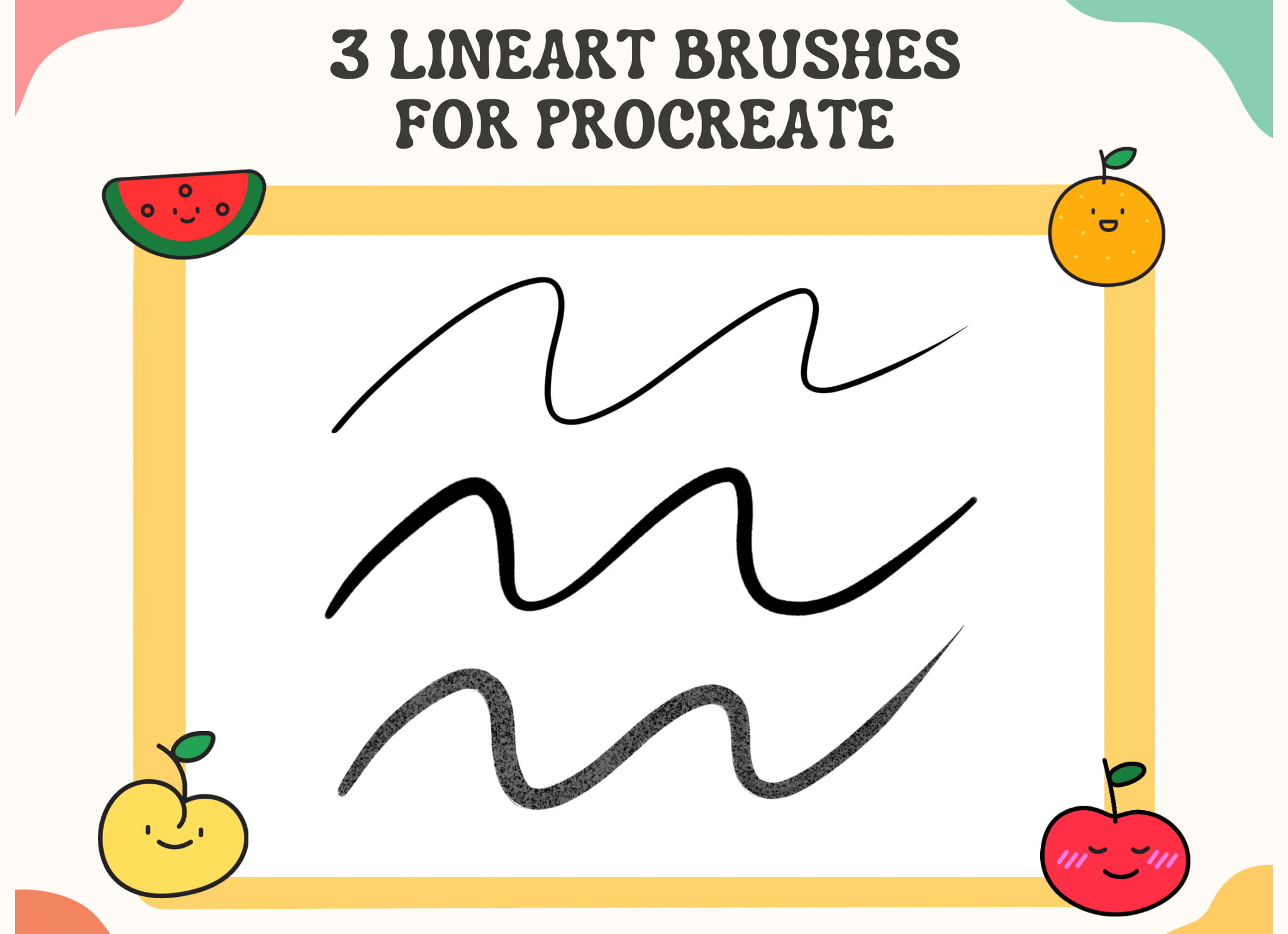 Lineart Portrait Procreate Brushes - GraphicsBunker