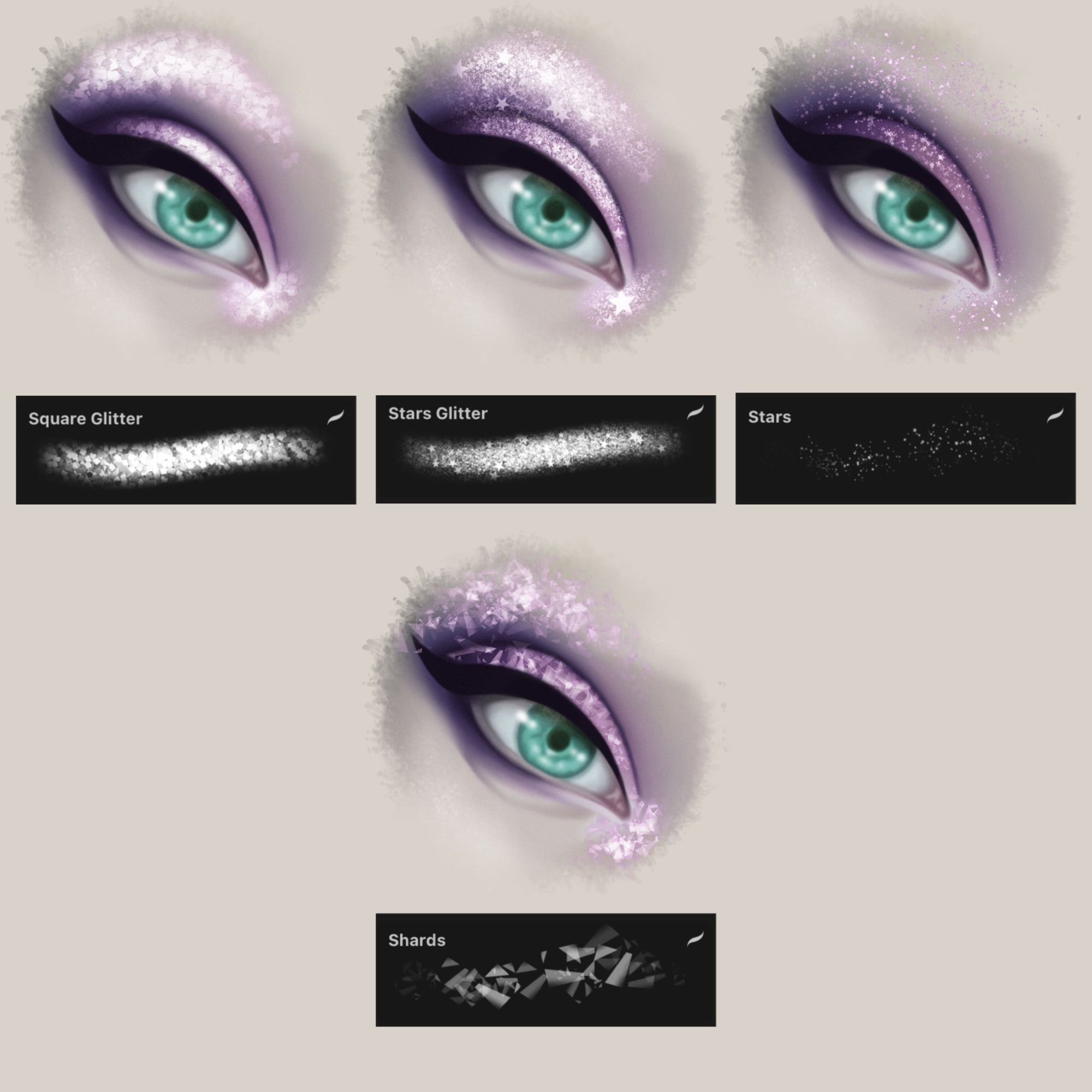 Stars & Glitter Procreate Brushes - GraphicsBunker