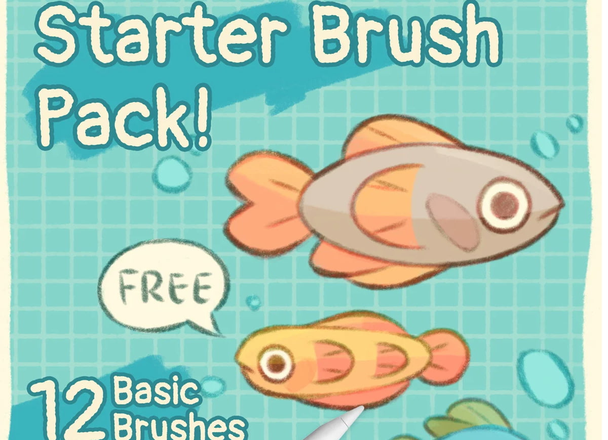 Starter Pack Procreate Brushes - GraphicsBunker