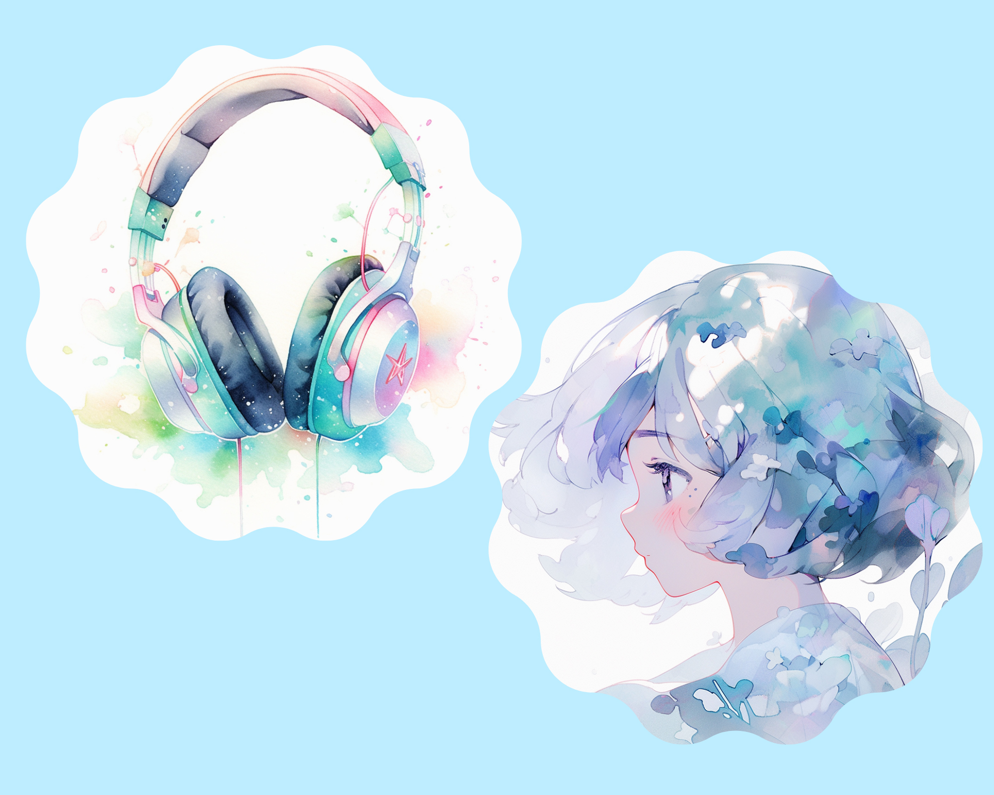 Watercolor Cartoon Procreate Brushes - GraphicsBunker