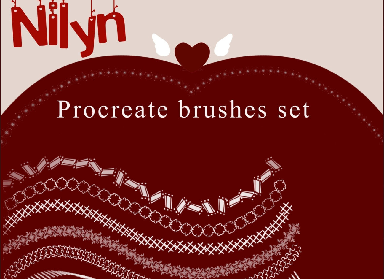 10 Mix Pattern Procreate Brushes - GraphicsBunker