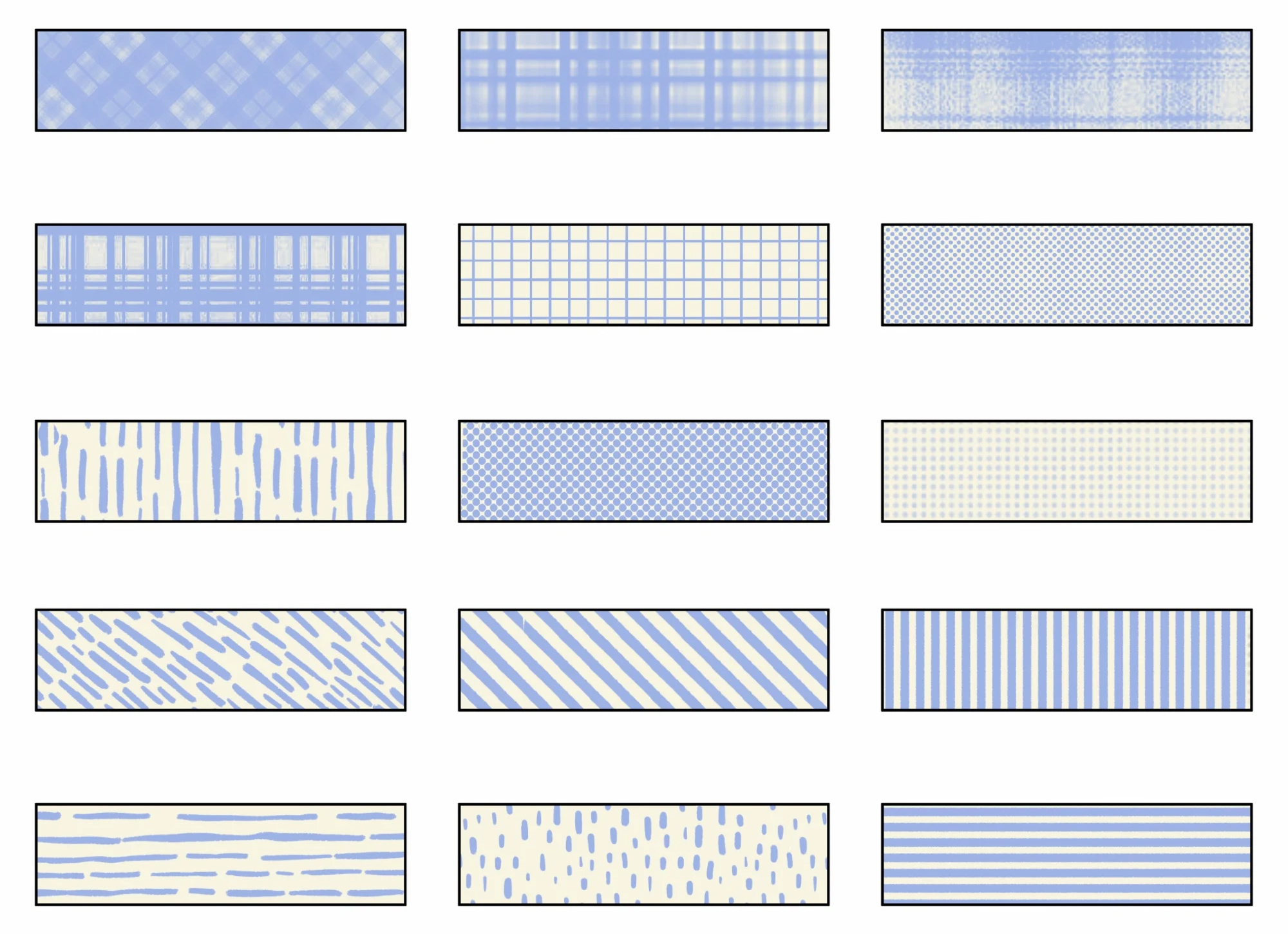 15 Basic Pattern Procreate Brushes - GraphicsBunker