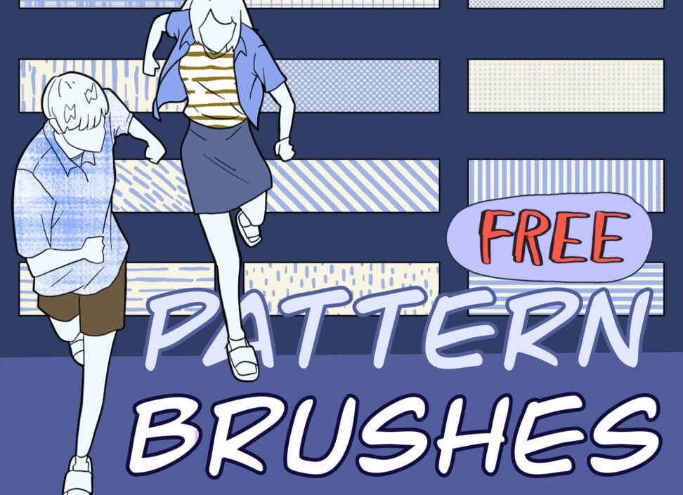 15 Basic Pattern Procreate Brushes - GraphicsBunker