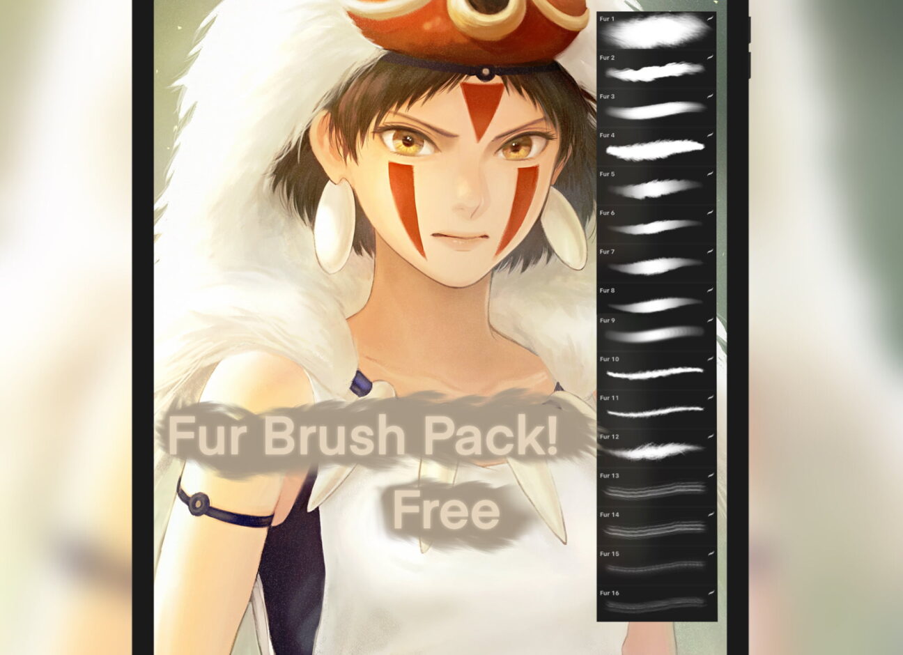 Animals Procreate Brushes, Fur Texture - GraphicsBunker