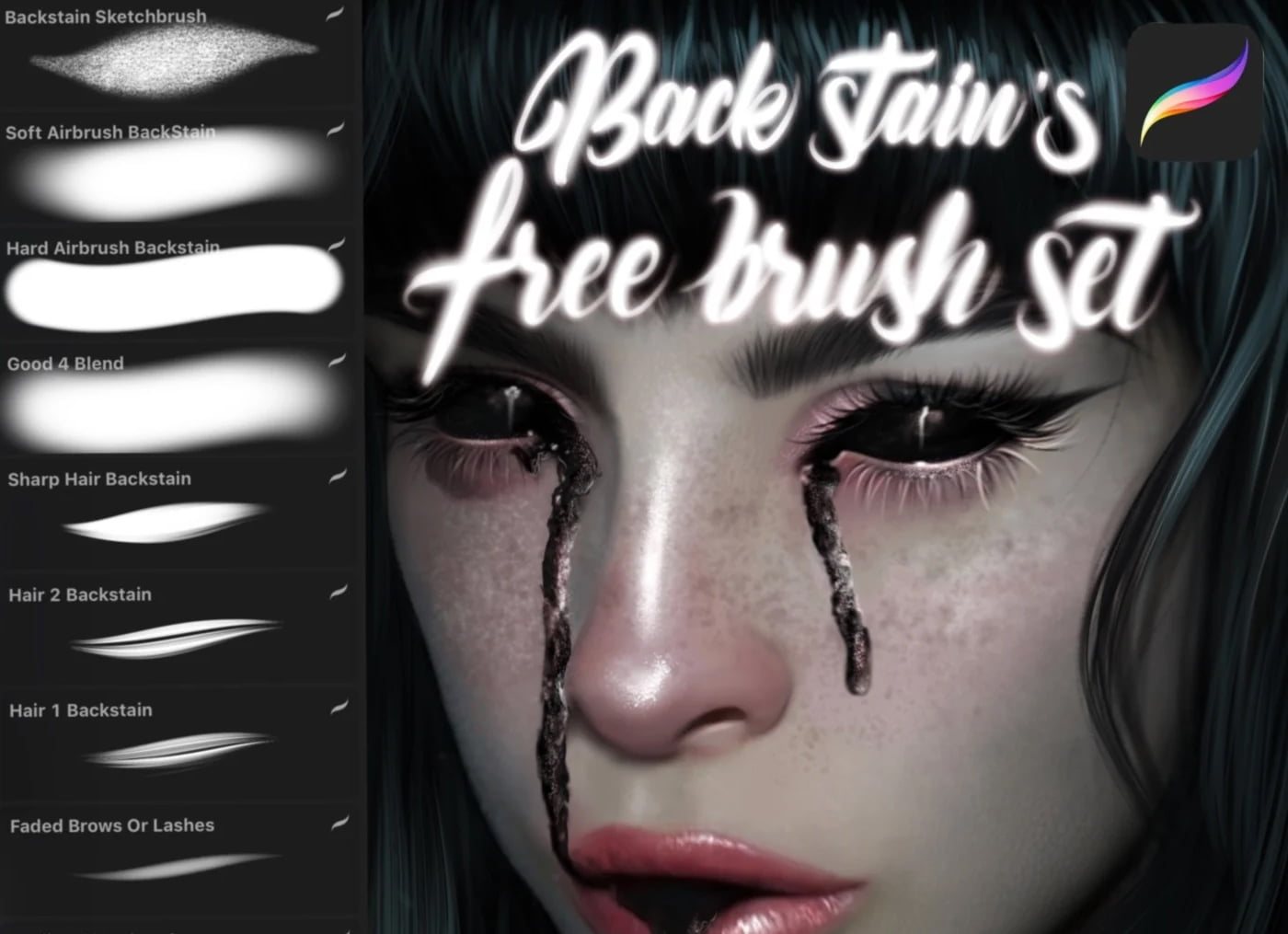 Back Stains Procreate Brushes - GraphicsBunker