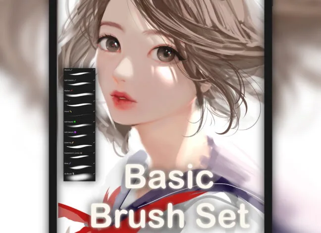 Basic Procreate Brush Set - GraphicsBunker