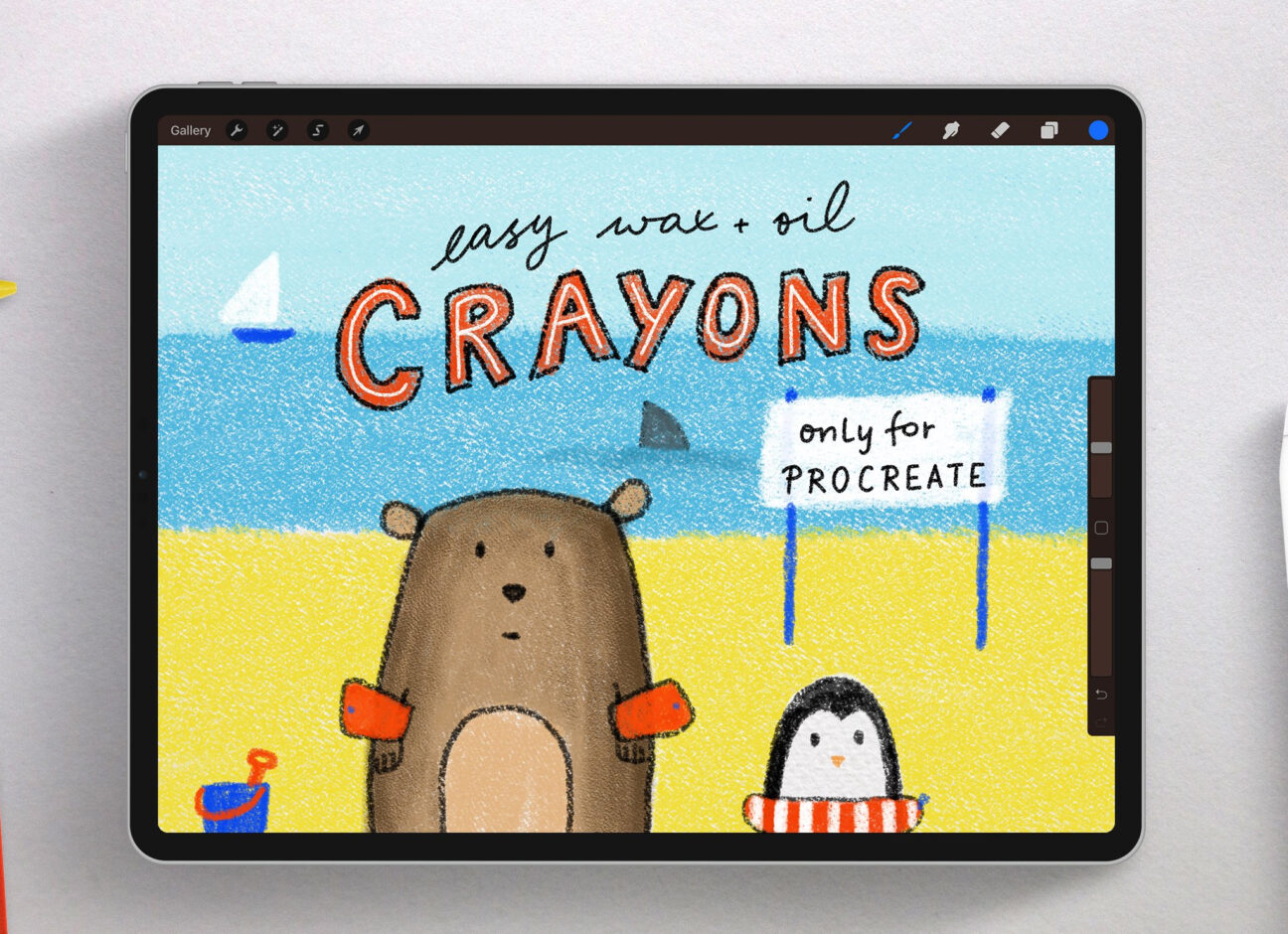 Charming Crayon Procreate Brushes Graphicsbunker