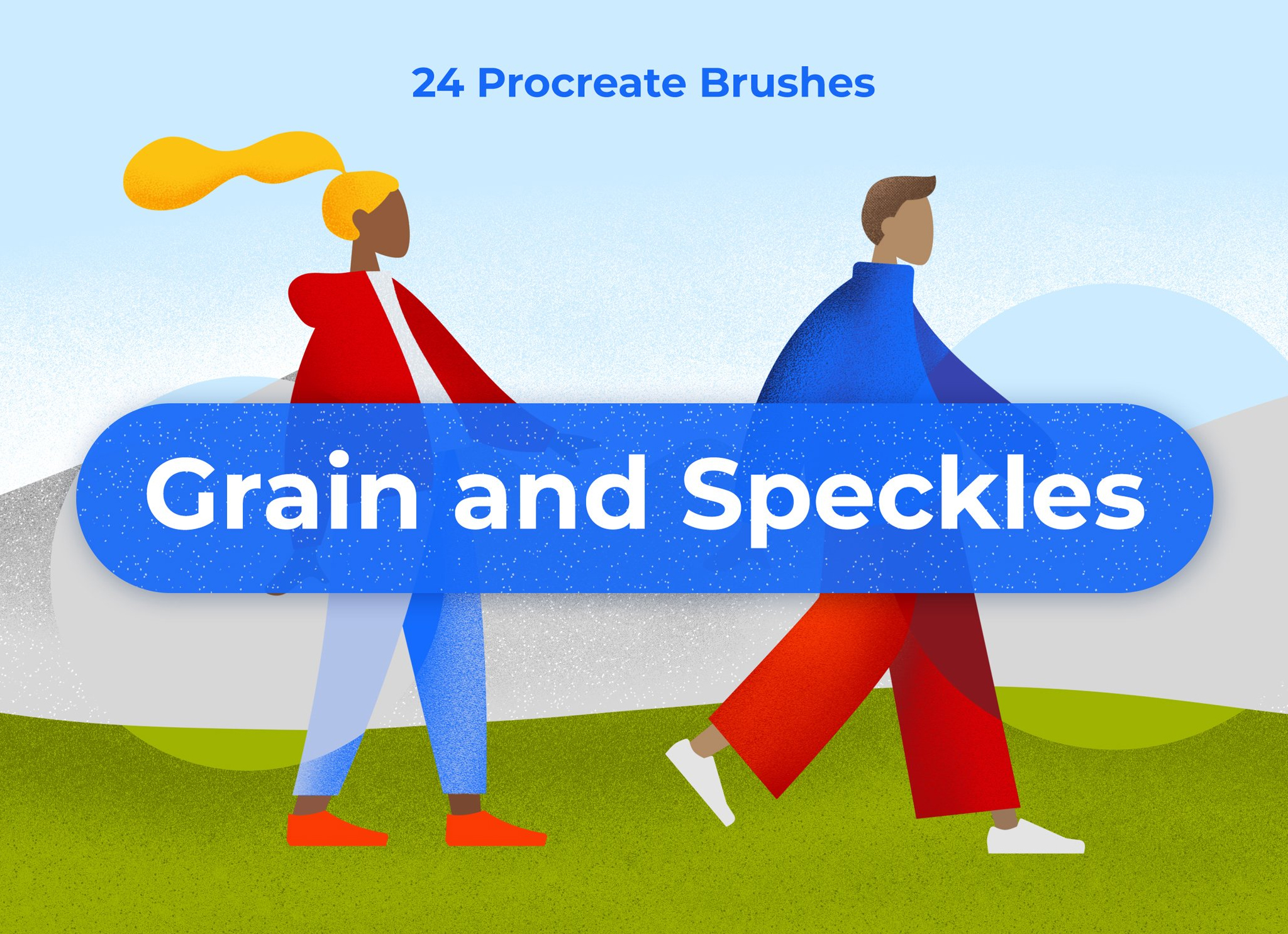 Grain Speckle Procreate Brushes - GraphicsBunker