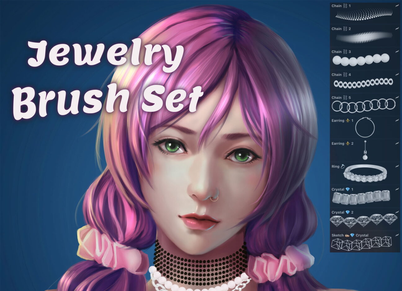 Jewelry Procreate Brushes - GraphicsBunker