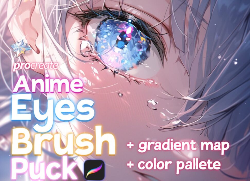 Anime Eyes Procreate Brushes - GraphicsBunker