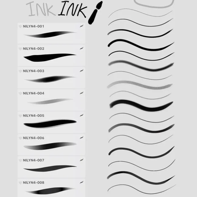 Nilyn Ink Procreate Brushes - GraphicsBunker