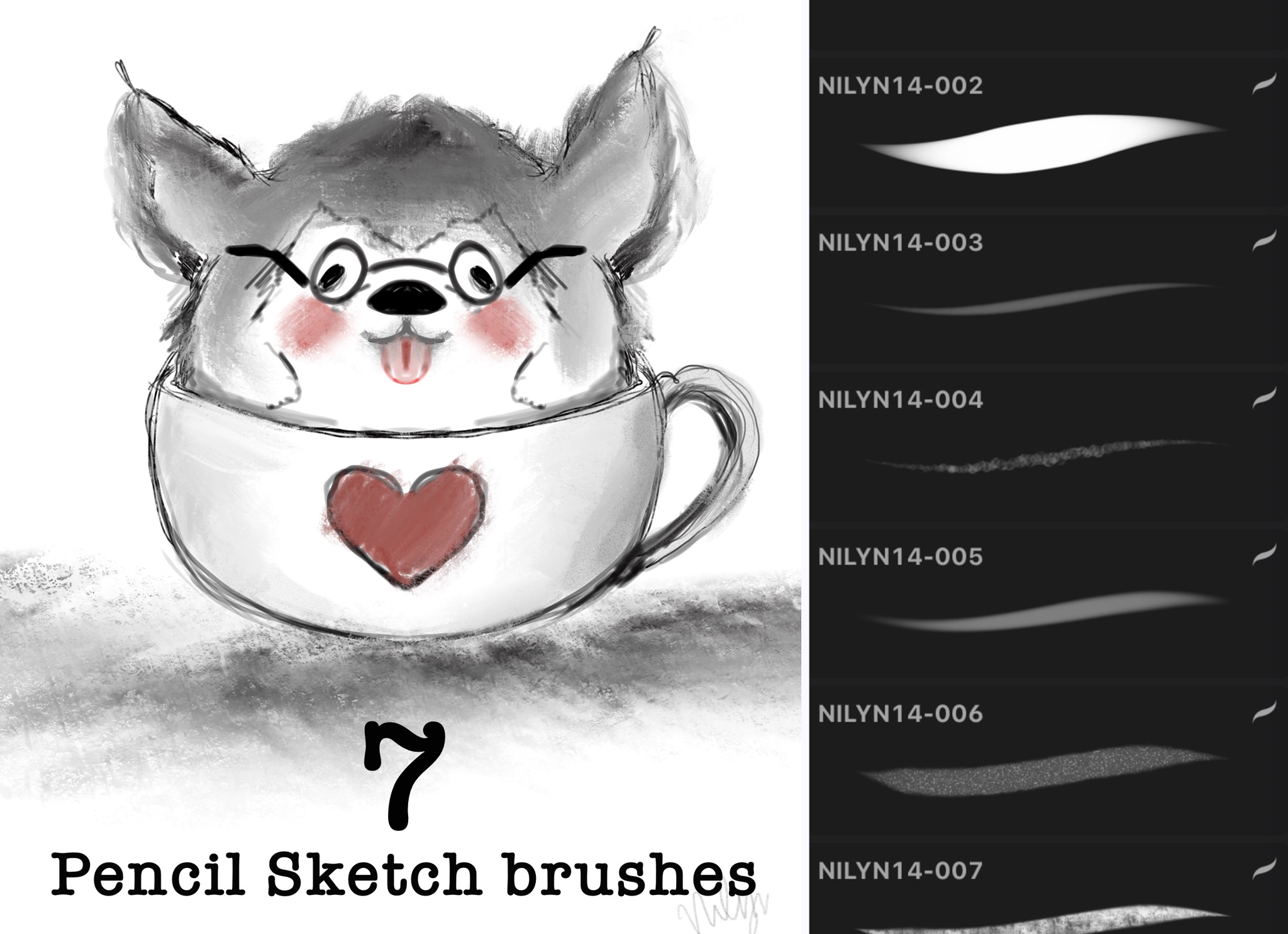 Pencil Sketch Procreate Brushes - GraphicsBunker