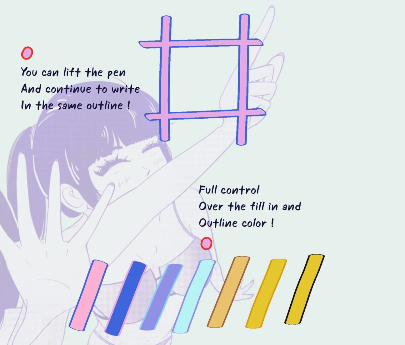 SFX Webtoon Outline Procreate Brushes - GraphicsBunker