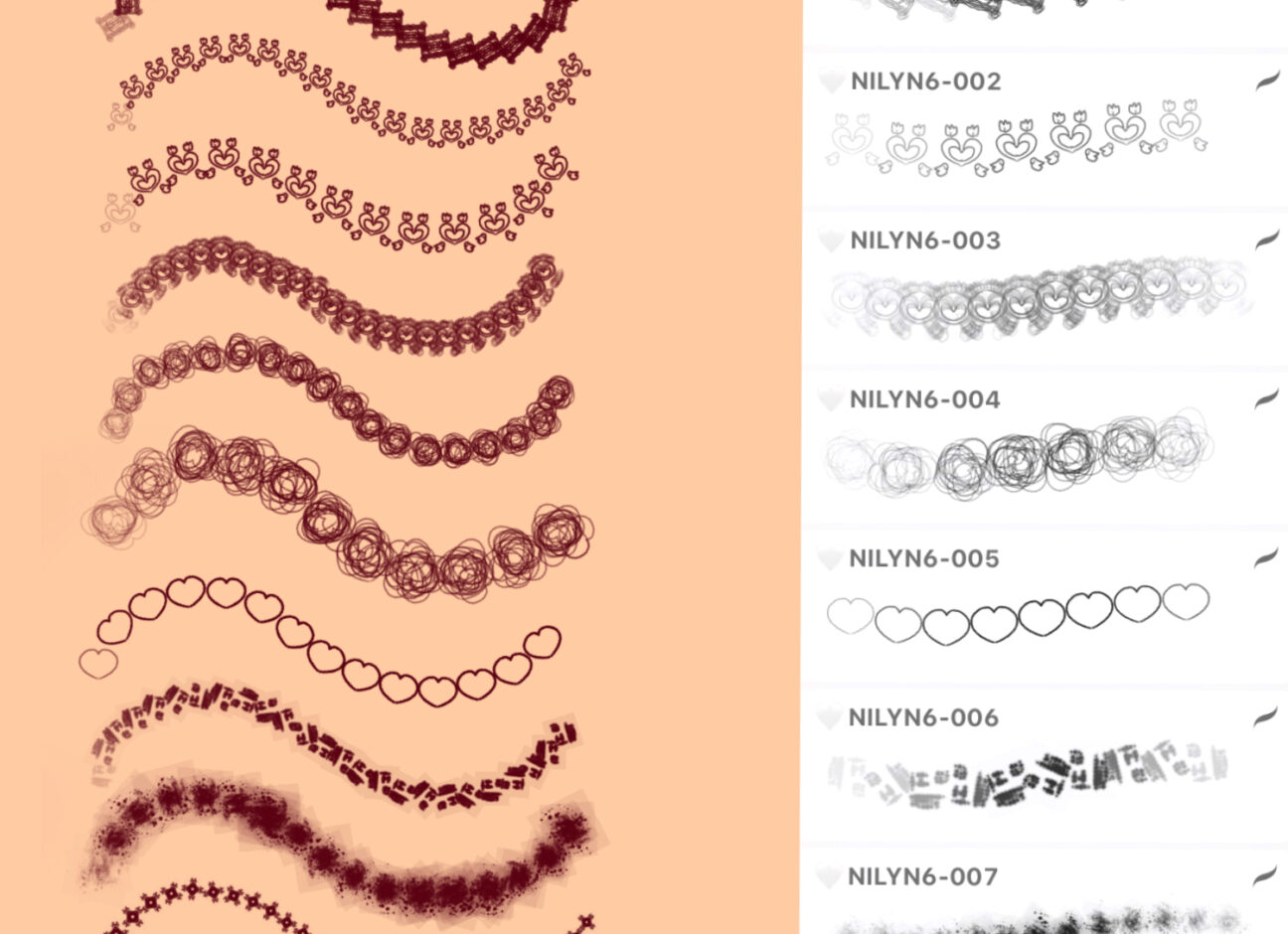 Special Line Procreate Brushes - GraphicsBunker