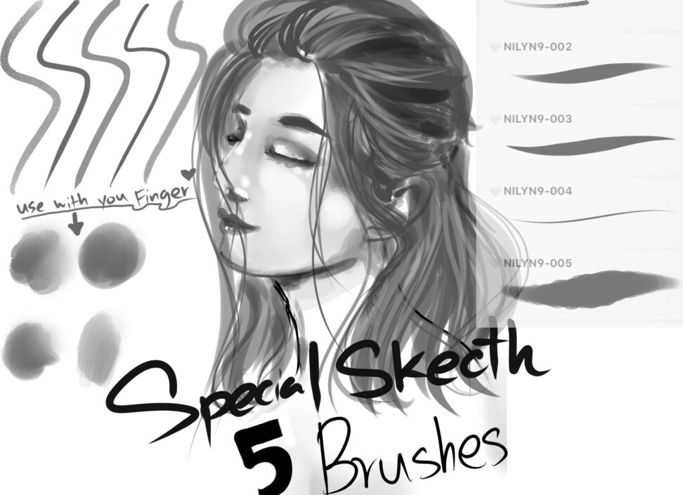 Special Sketch Ink Procreate Brushes - GraphicsBunker