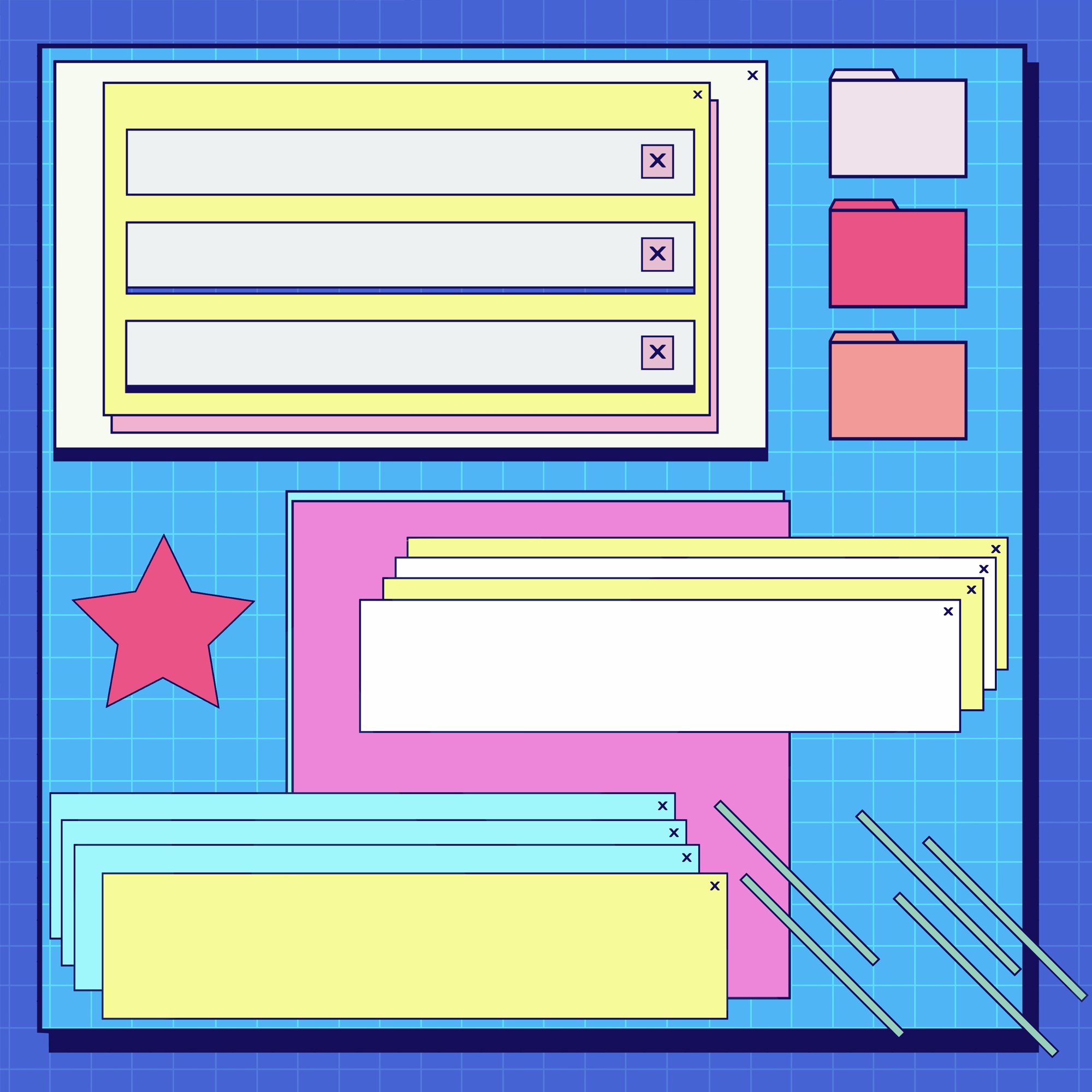 UI Elements Procreate Brushes - GraphicsBunker