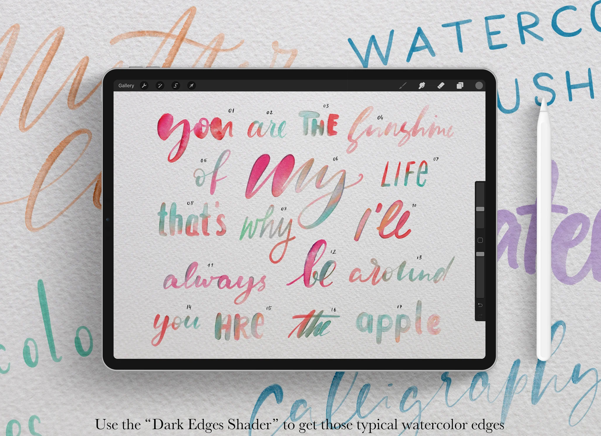 Watercolor Calligraphy Brushes - GraphicsBunker