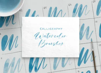 Graceful Calligraphy Procreate Brushes - GraphicsBunker