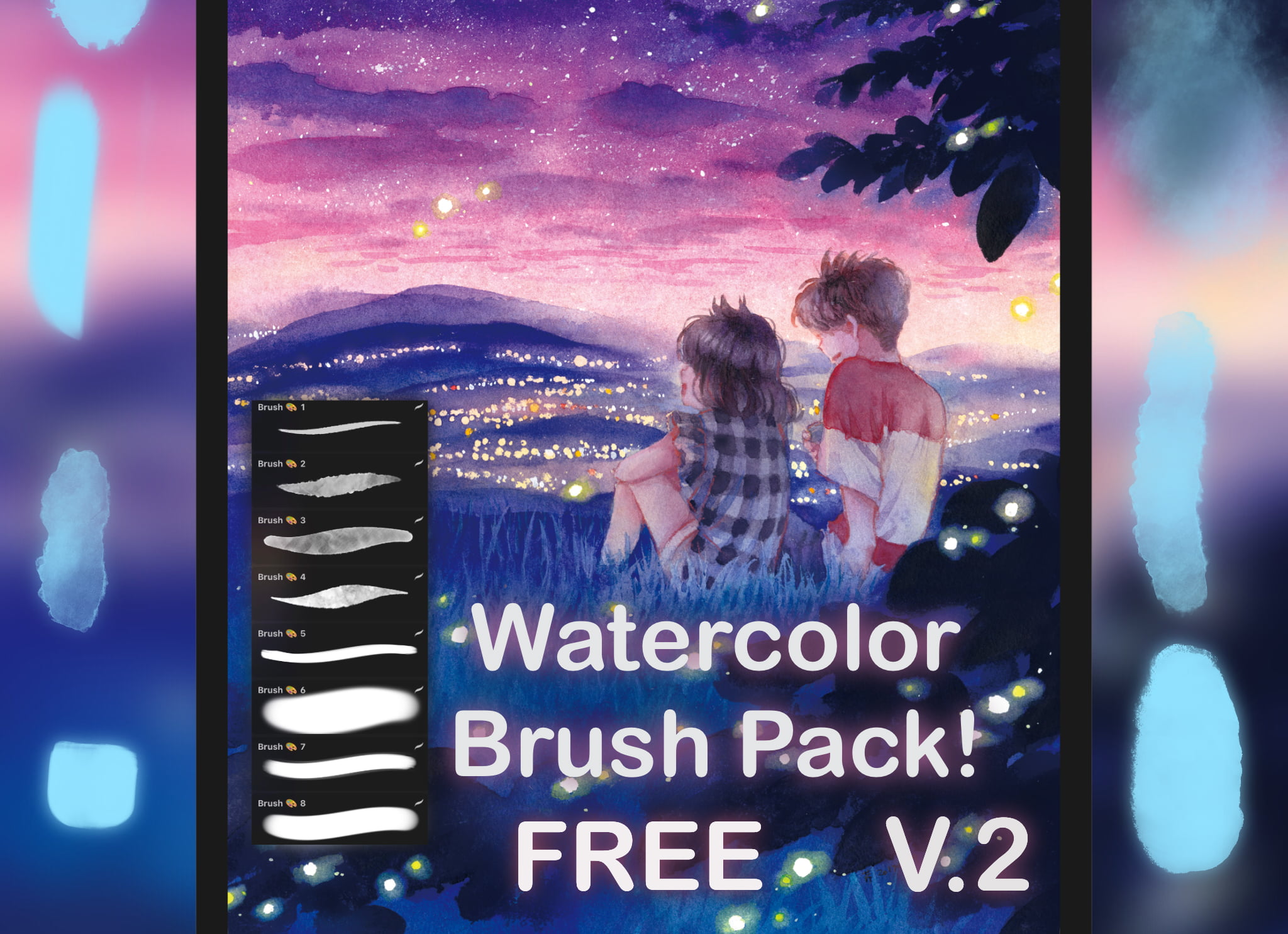 Watercolor Pack Procreate Brushes - GraphicsBunker