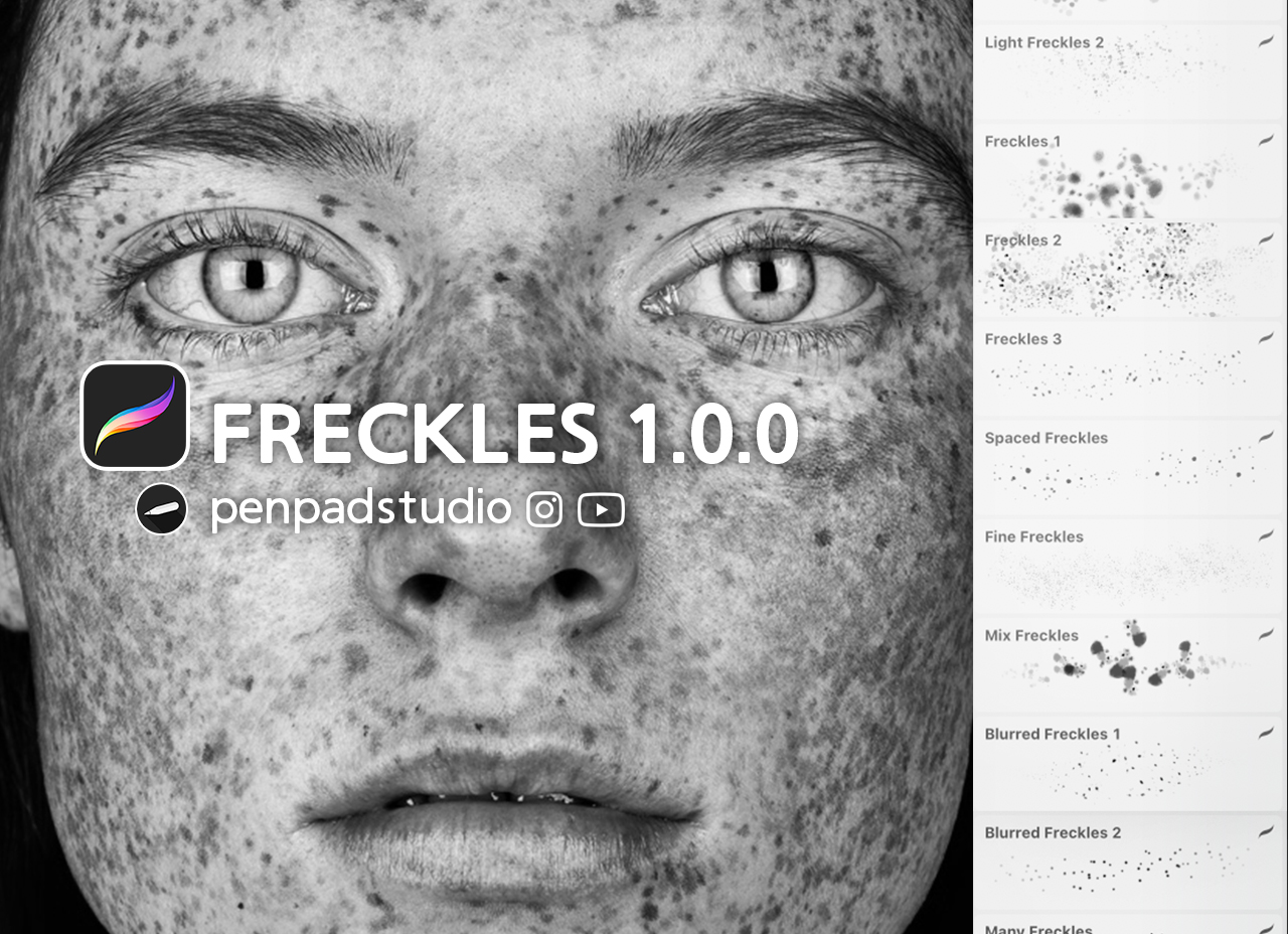 Freckles Procreate Brushes - GraphicsBunker