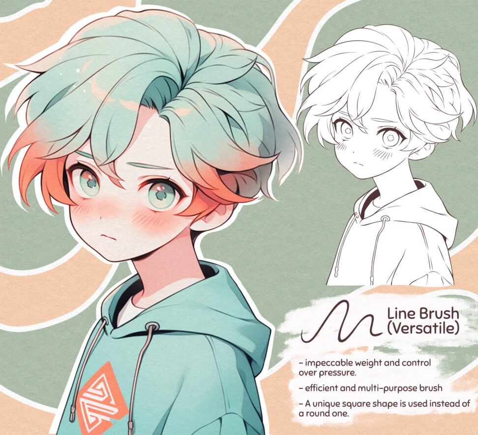 Soft Lineart Procreate Brushes - GraphicsBunker