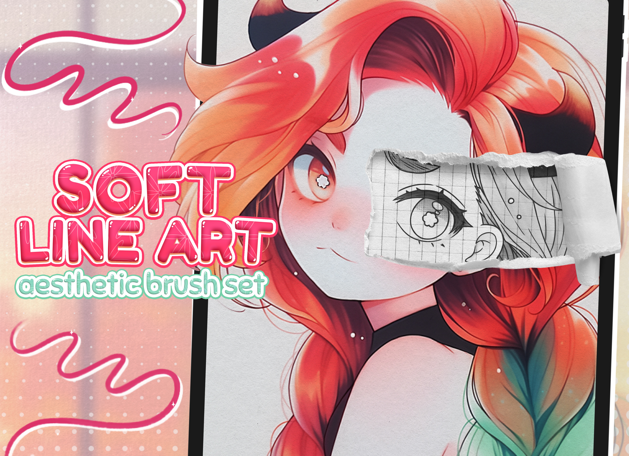 Soft Lineart Procreate Brushes - GraphicsBunker Soft Lineart Procreate Brushes - GraphicsBunker