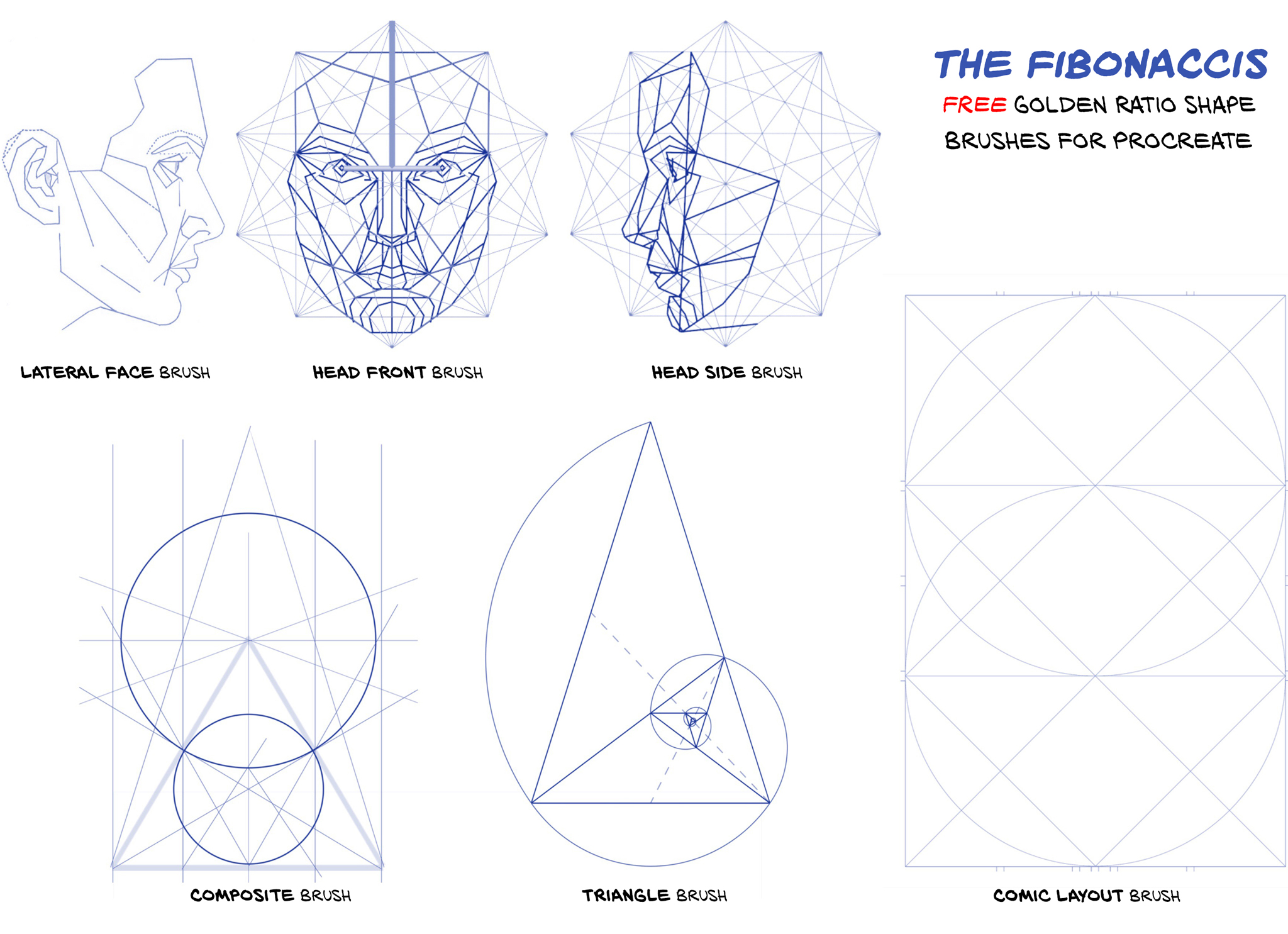 Shape Brushes Procreate Pack - GraphicsBunker