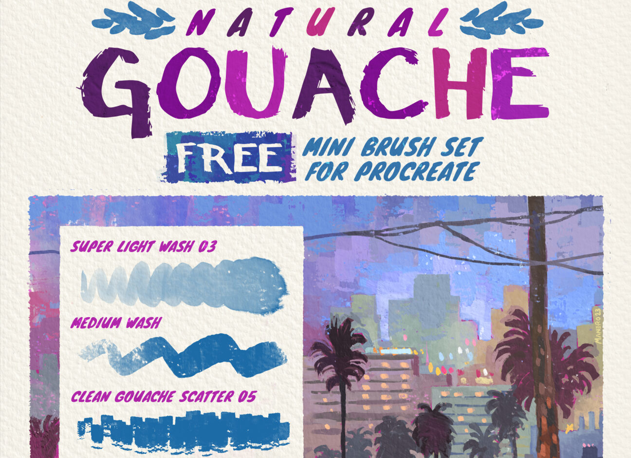 Gouache Brushes For Procreate - GraphicsBunker