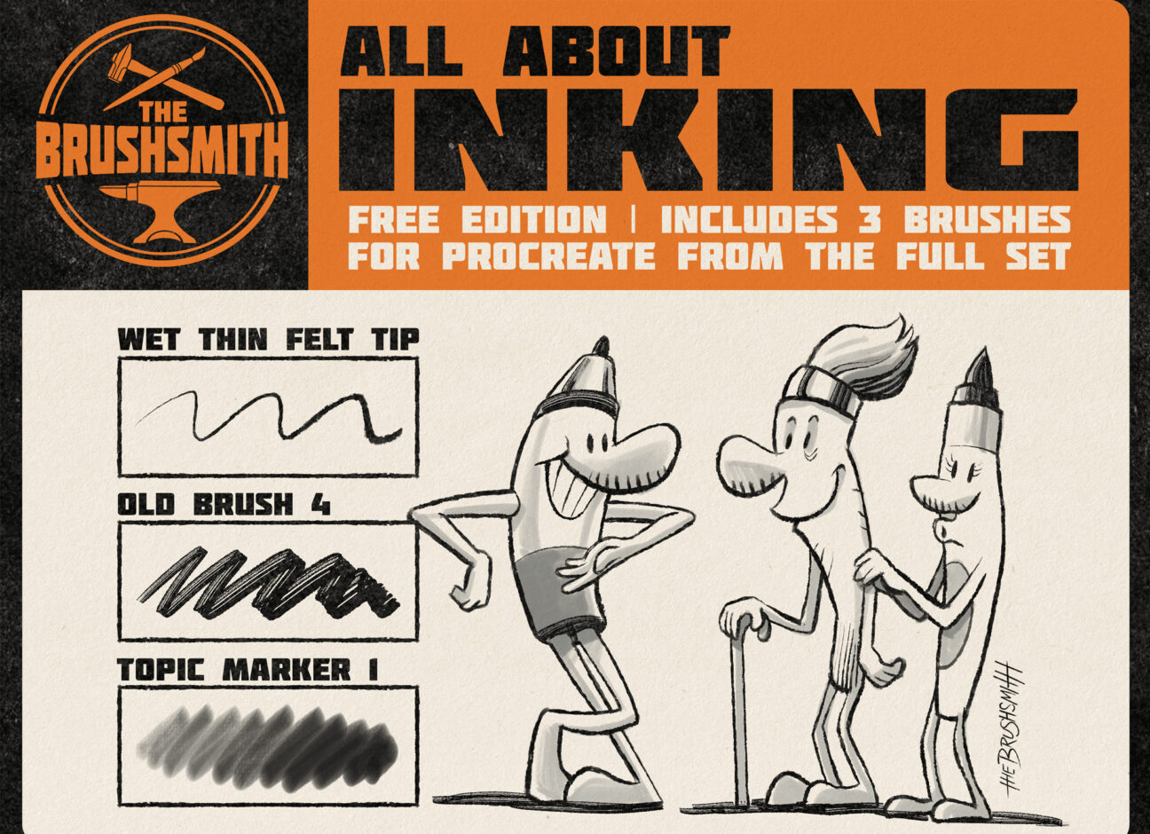 Sketchy Lineart Procreate Brushes - GraphicsBunker