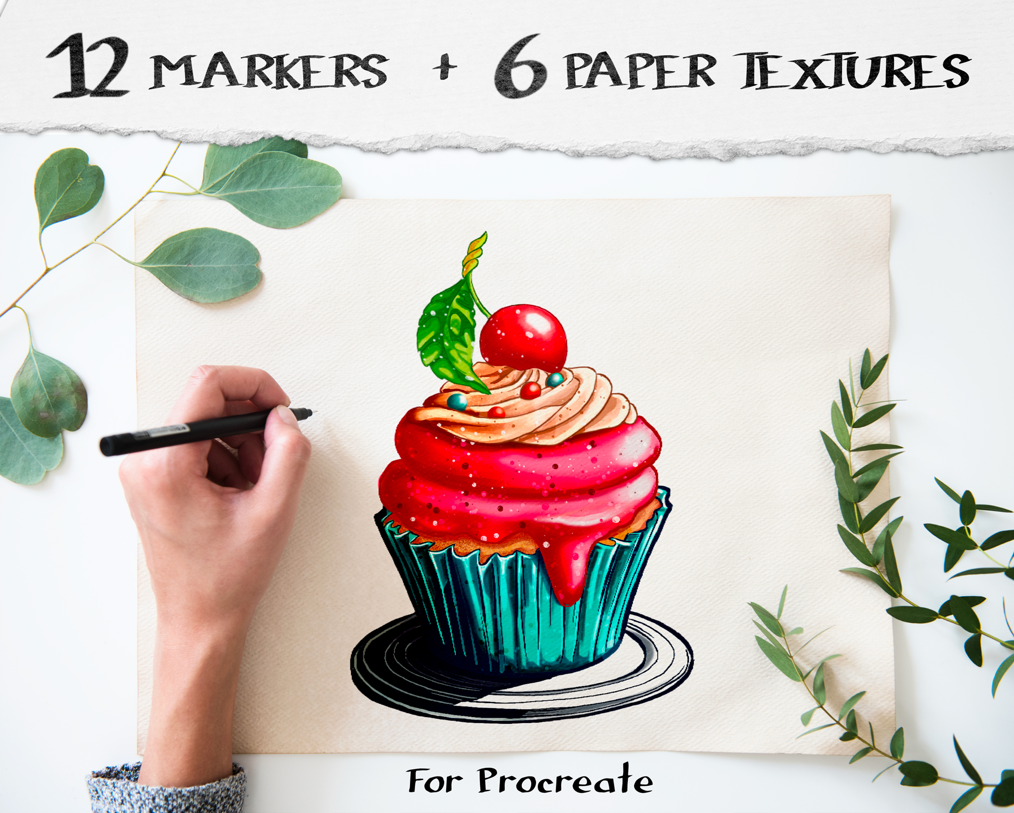 Dry Marker Procreate Brushes - GraphicsBunker