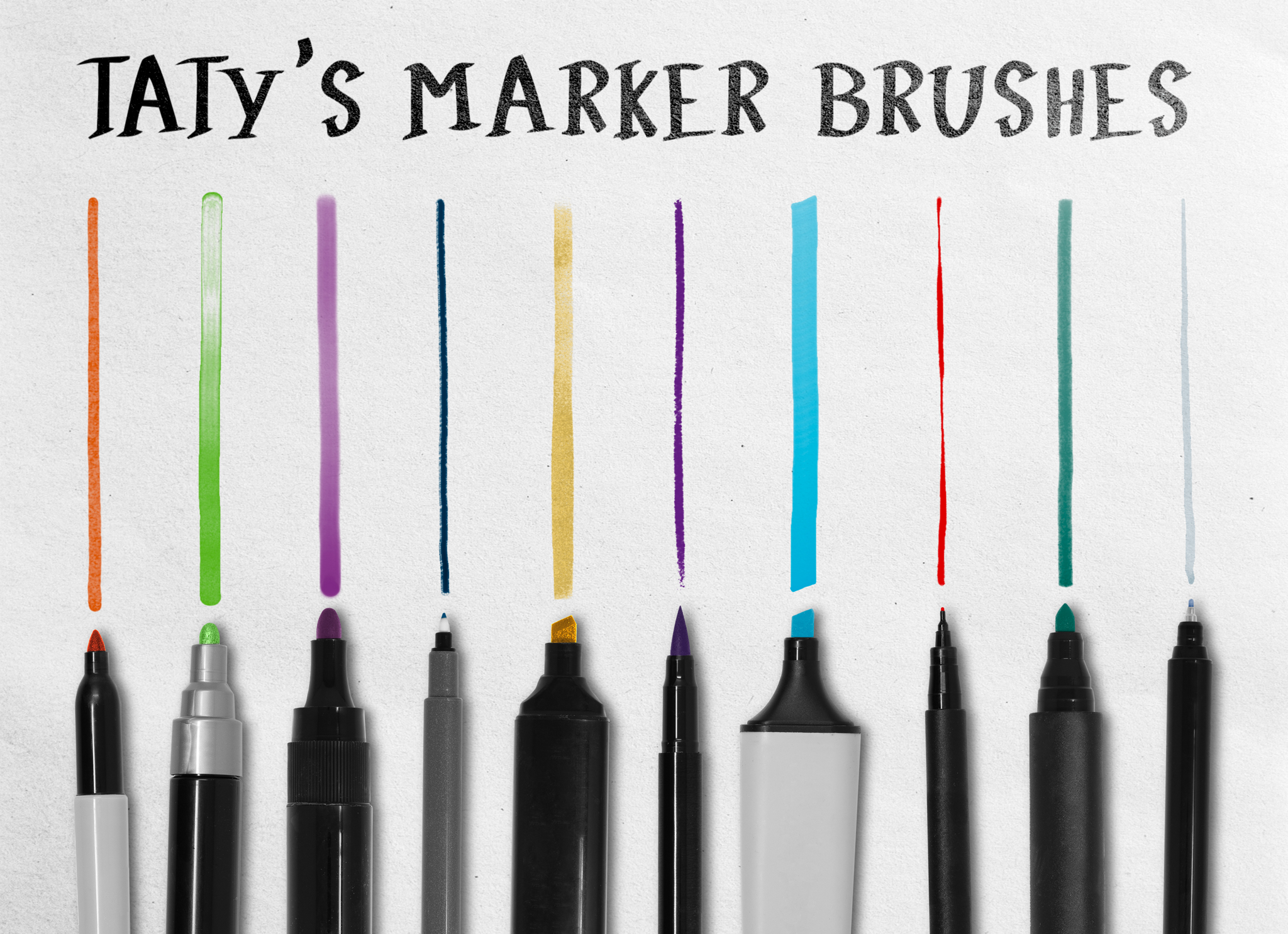 Dry Marker Procreate Brushes - GraphicsBunker