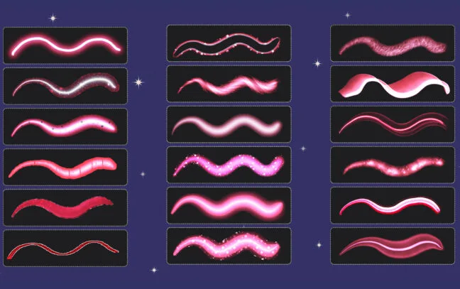 Neon Light Procreate Brushes - GraphicsBunker