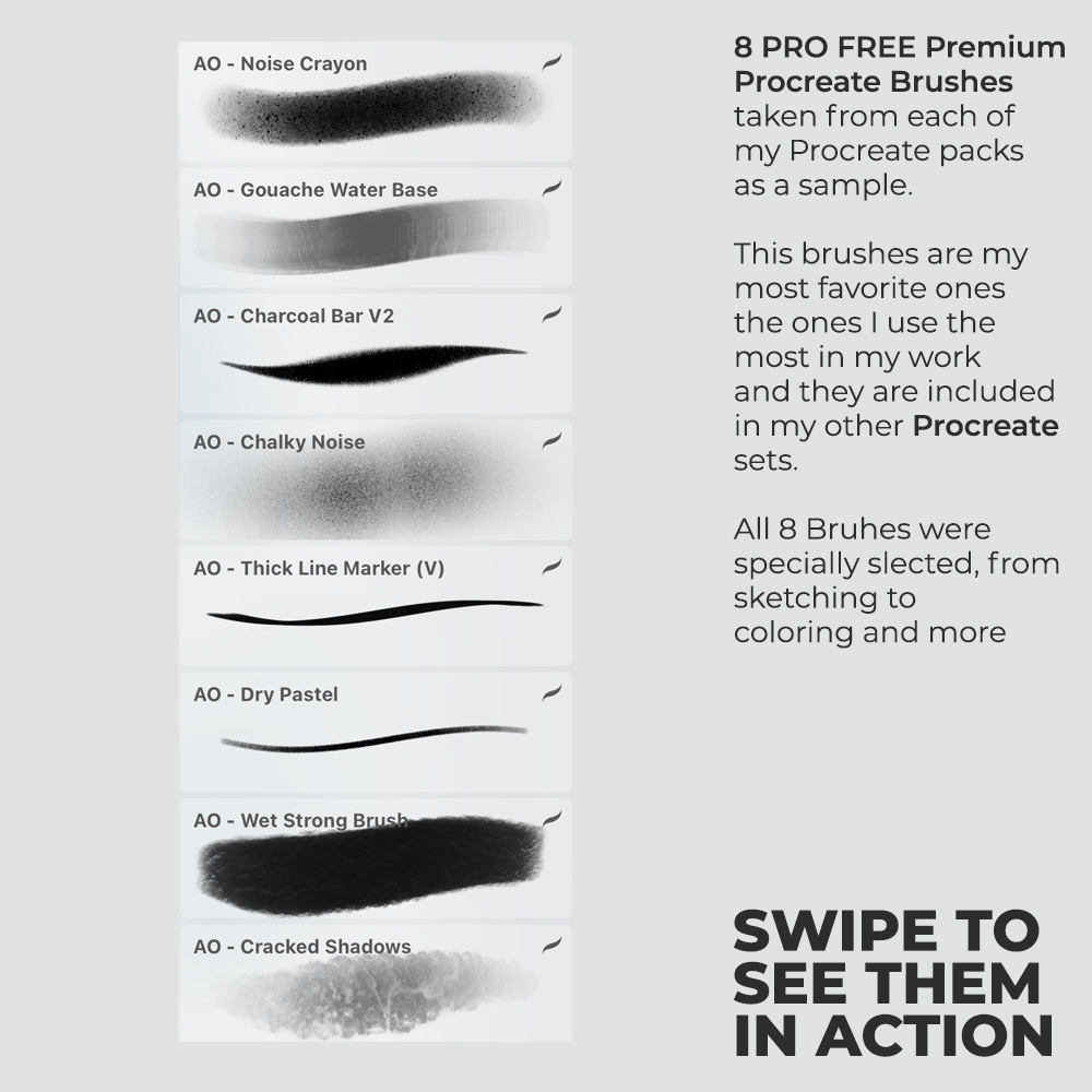 Sample Illustration Procreate Brushes - GraphicsBunker