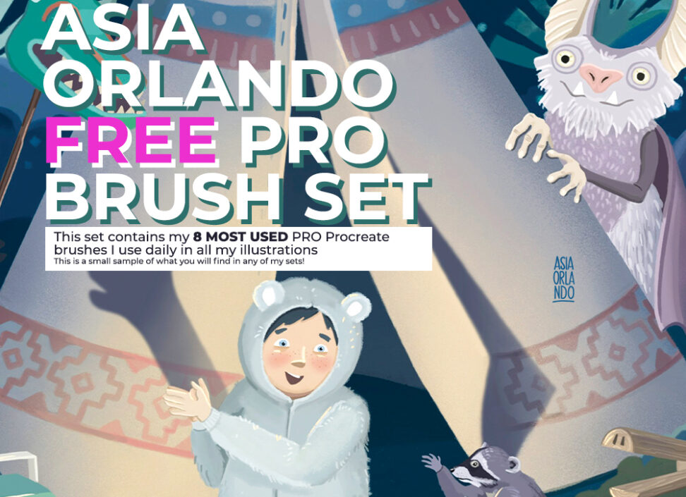 Sample Illustration Procreate Brushes - GraphicsBunker