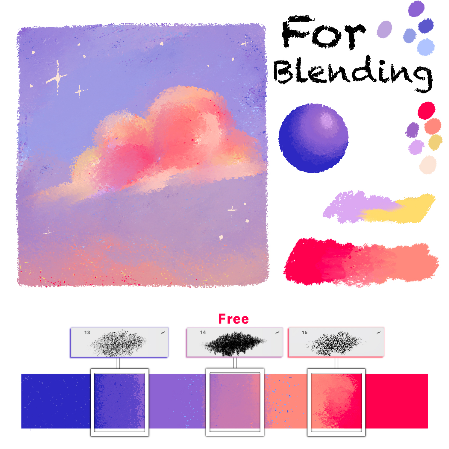 Crayon Procreate Brush Pack - GraphicsBunker