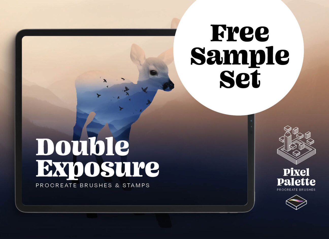 Double Exposure Procreate Brushes - GraphicsBunker