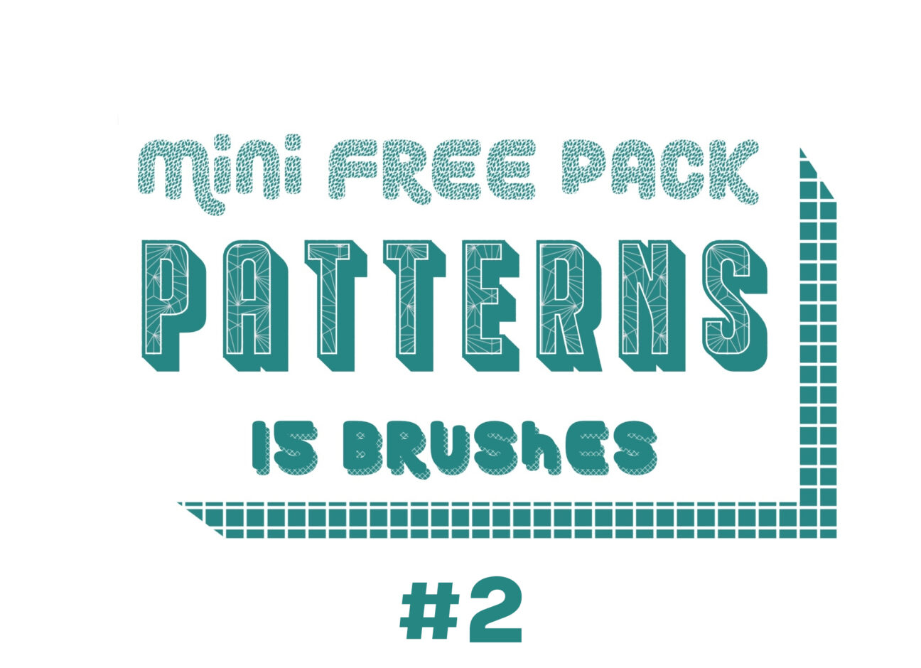 Patterns Procreate Brush Pack #2 - GraphicsBunker