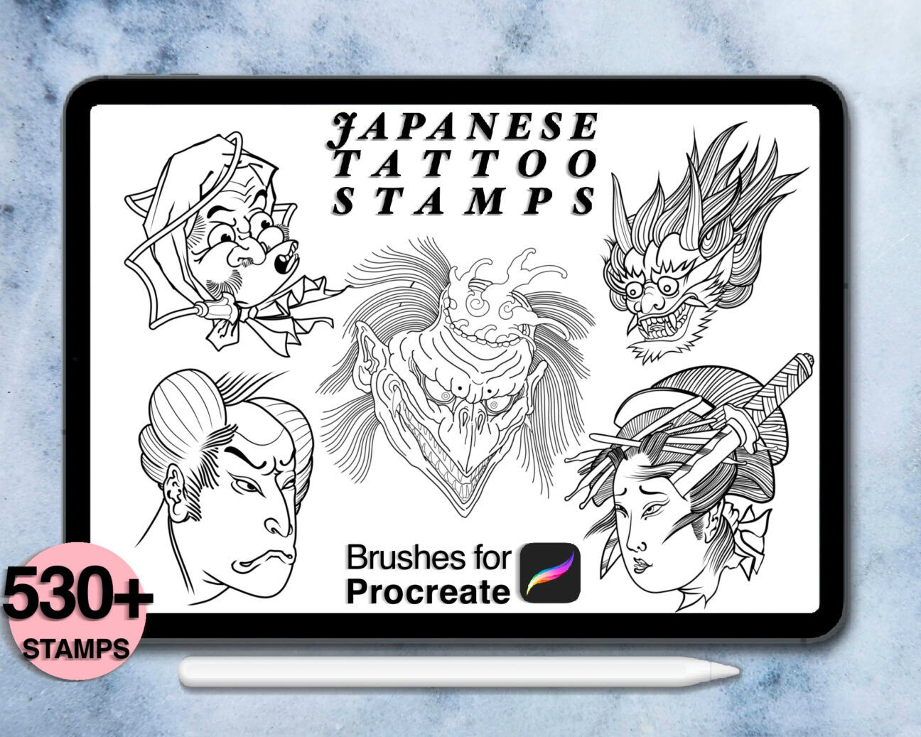 Tattoo Stamp Brushes Procreate Graphicsbunker