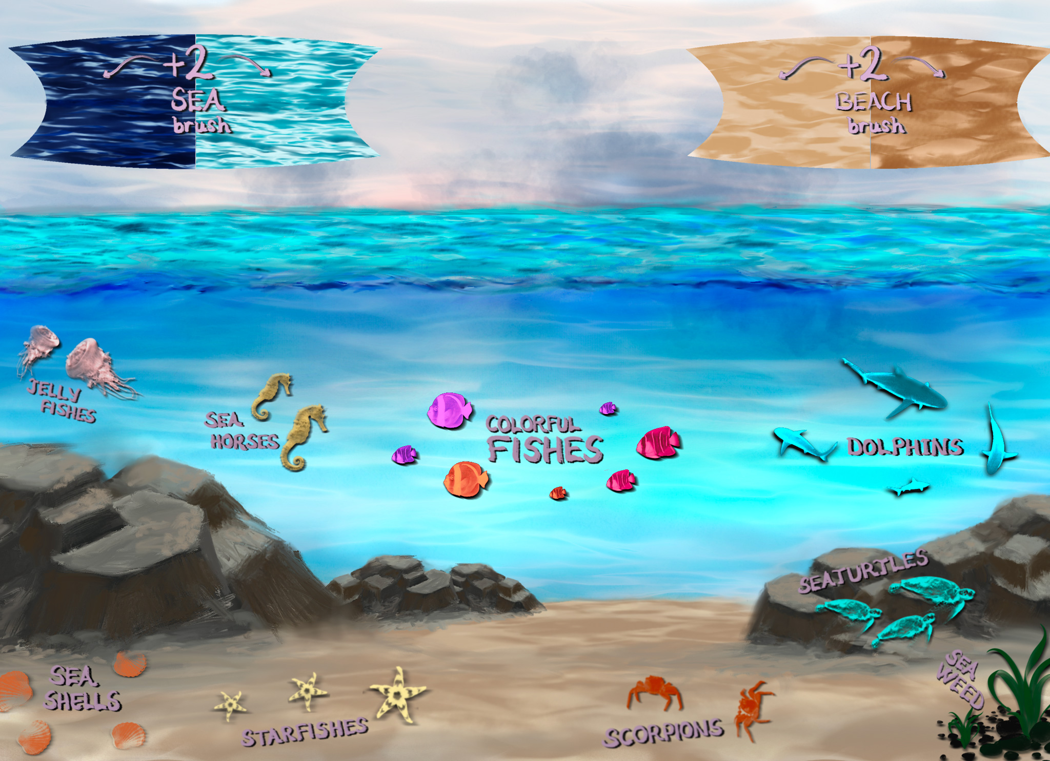 Atlantis Procreate Brushes - GraphicsBunker